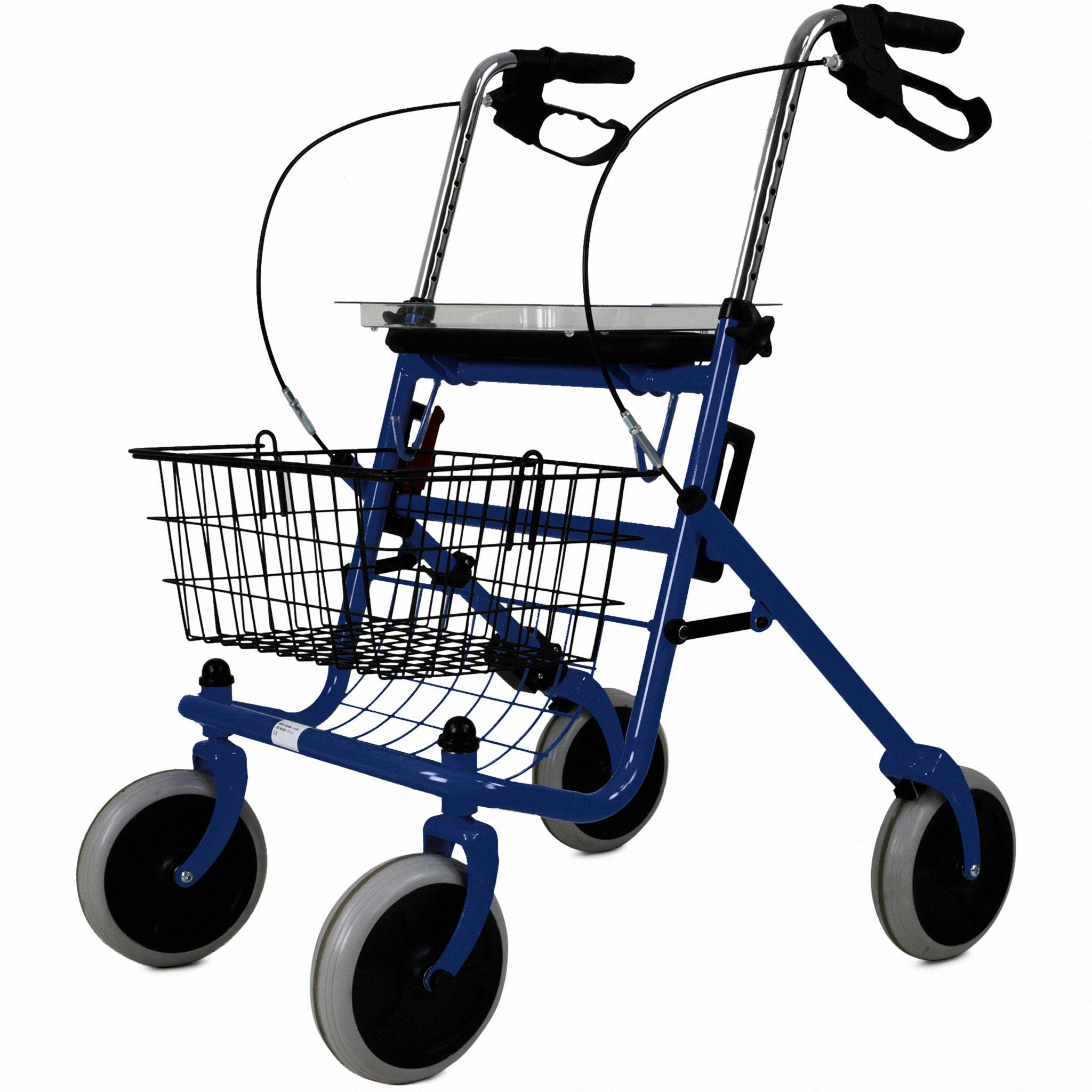 Rollator med store hjul for utendørs bruk | CA880 - Marineblå