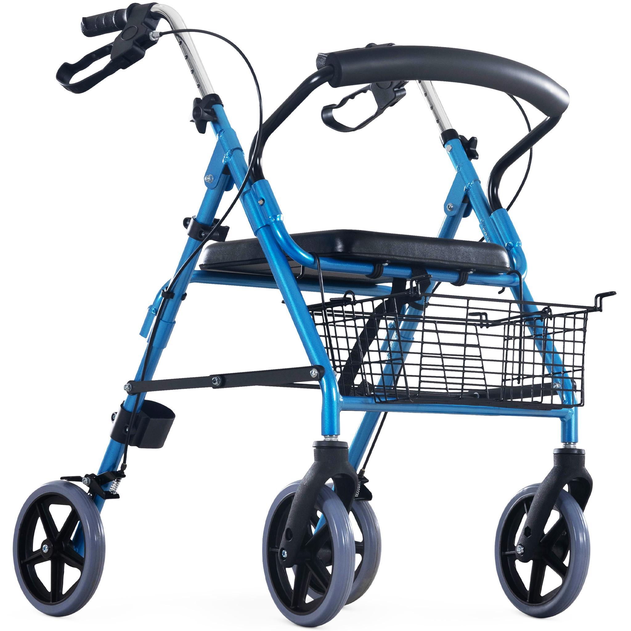 Rollator | Sammenleggbar | Lettvekt | CA882L - Blå | Kjøp på Prisklok