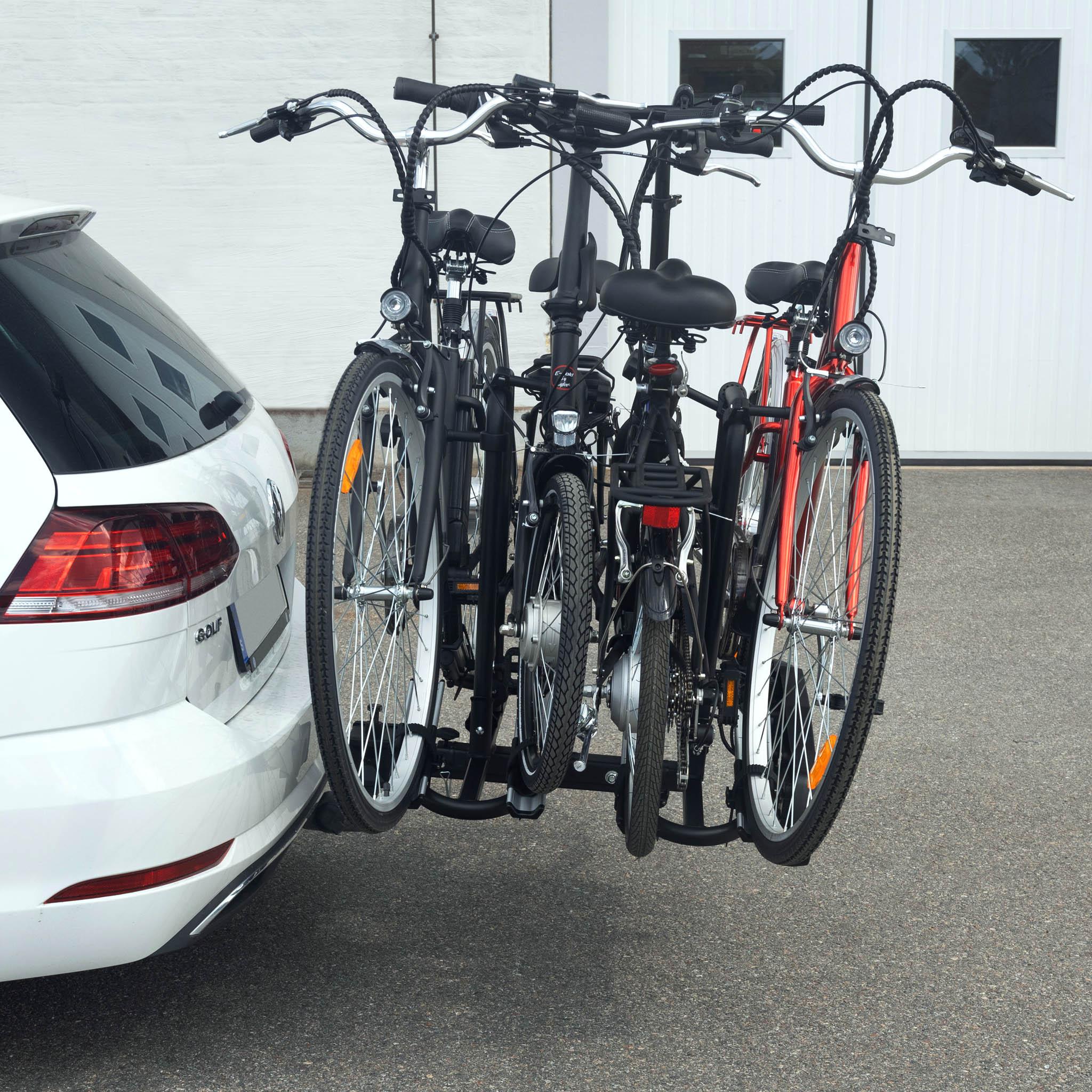 Sykkelholder for bil med lys | For 4 sykler | 40-70% lavere pris | Prisklok