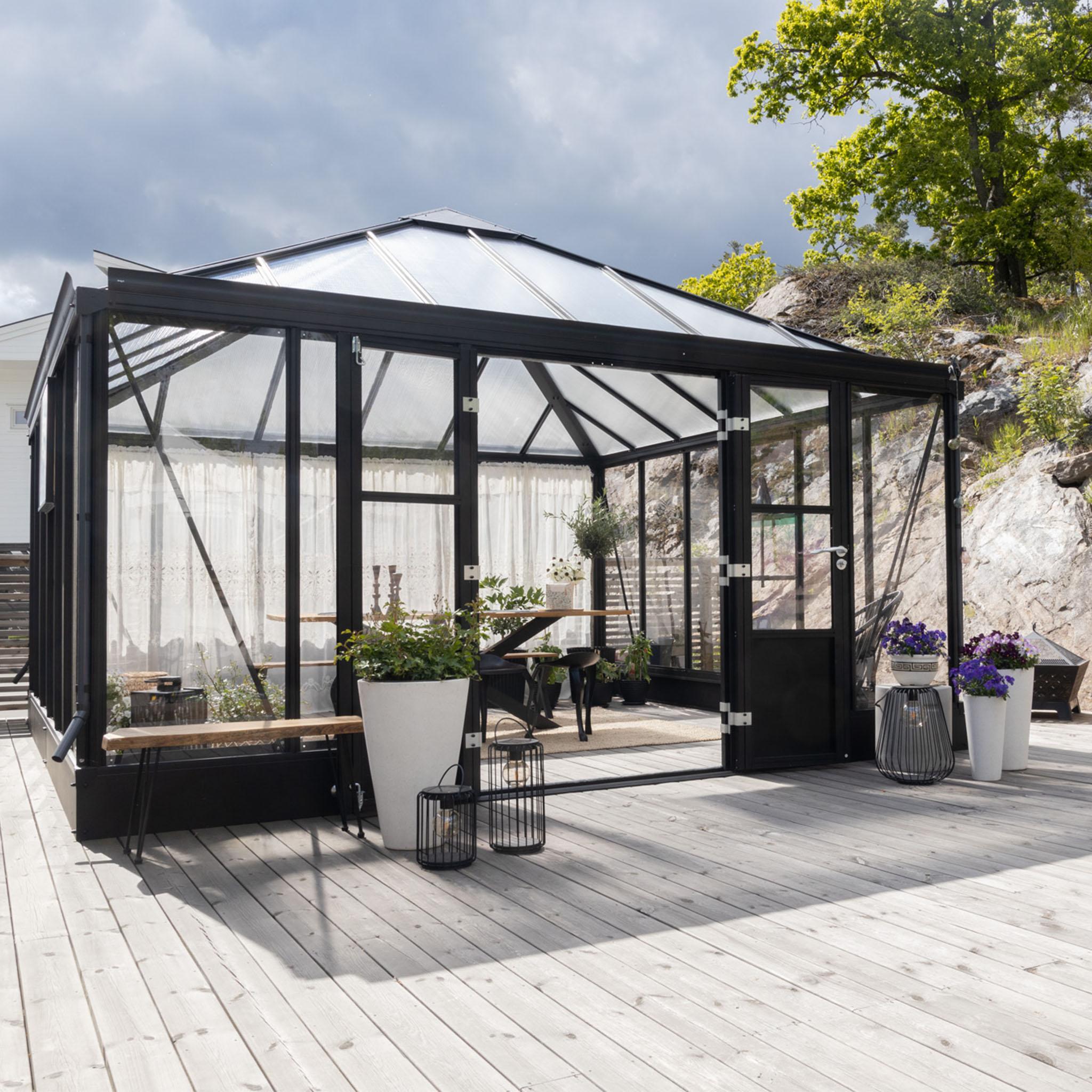 Orangeri og vinterhage 19,2m² | Square Premium Drivhus | Prisklok
