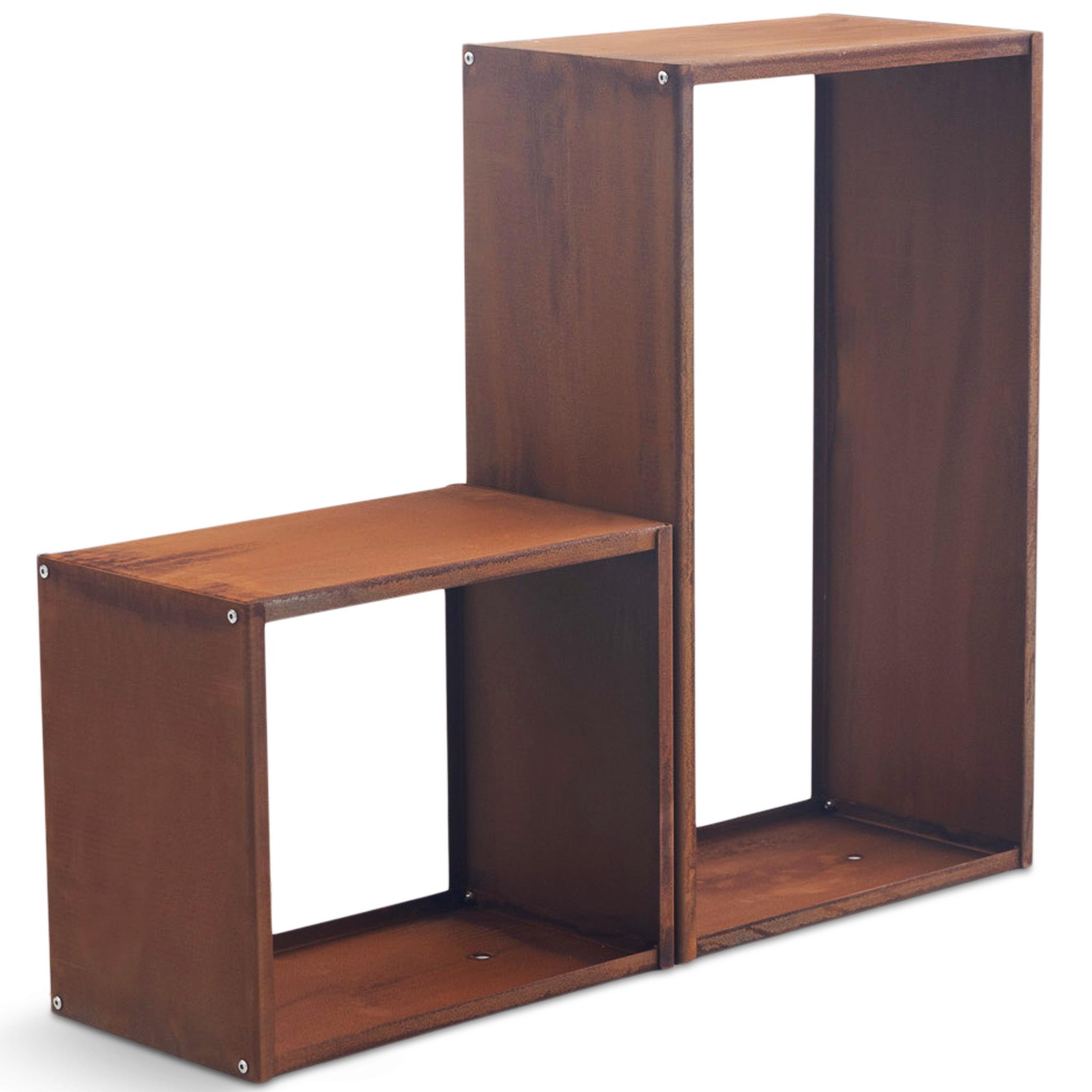 Trehylle 3mm cortenstål | Rektangulær | Kjøp på Prisklok