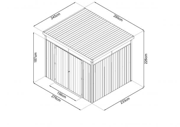 Hagebod 4,6m² | Høy premium modell | Komplett sett | Prisklok