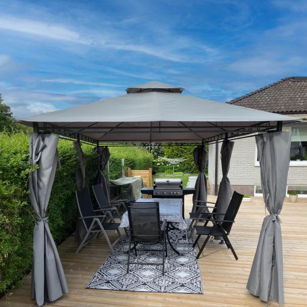 Paviljong for uteplass 4x3m - Laveste pris på Prisklok