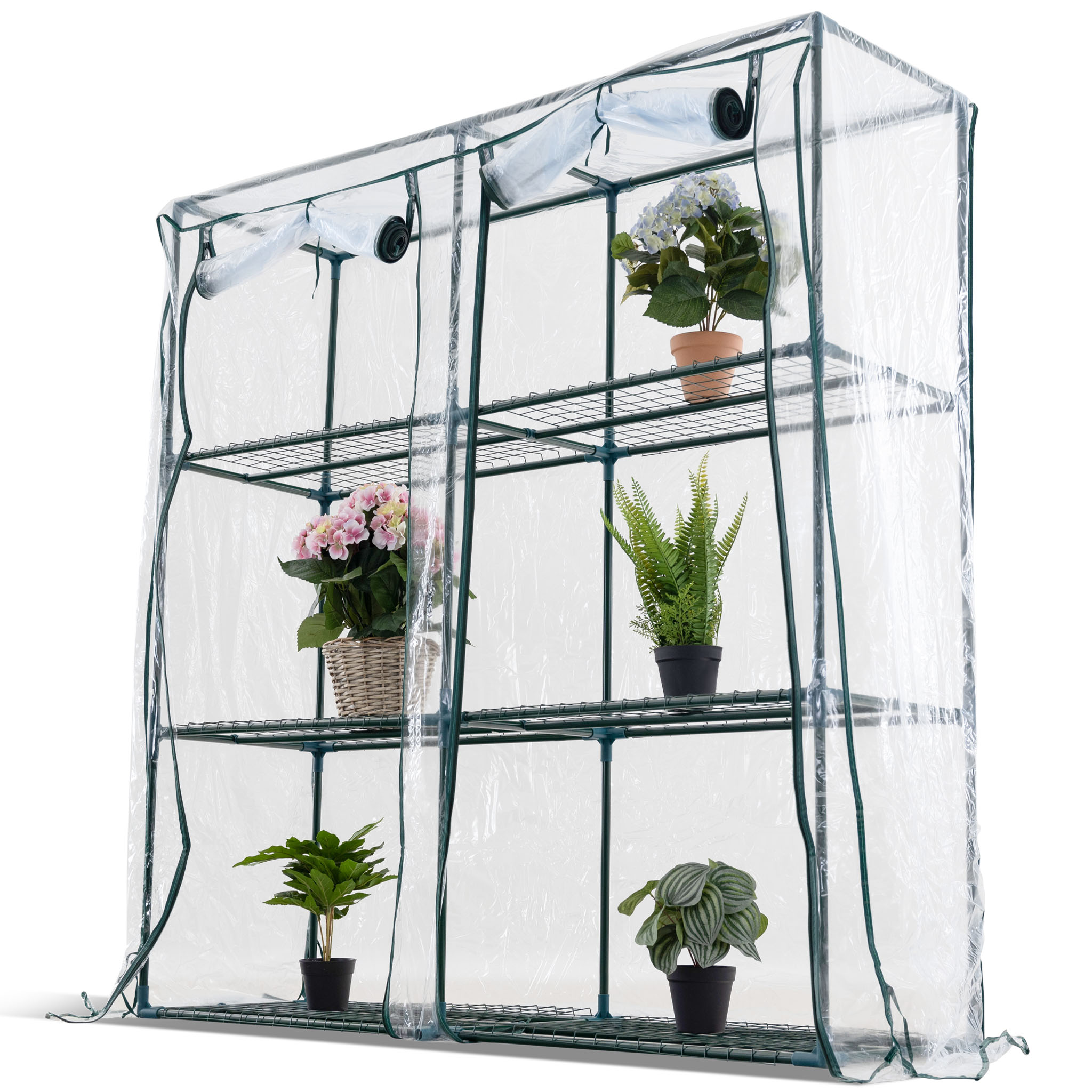 Drivhus i plast 0,7m² | Stålramme med PVC-belegg | Kjøp på Prisklok