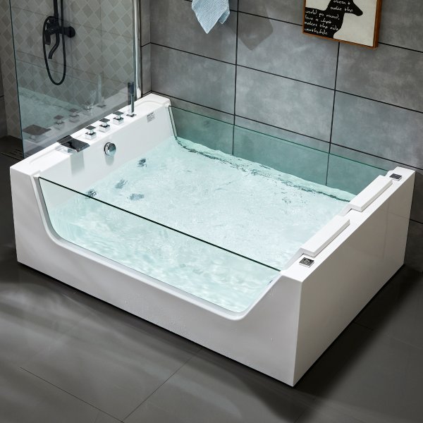 Stort boblebad for to 170x120cm | Med glass og varmer | BK-007V